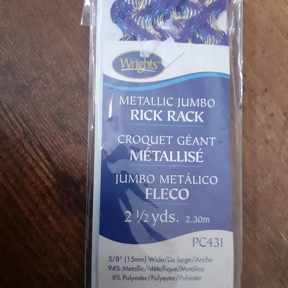 Wrights | Office | Metallic Jumbo Rick Rack | Poshmark